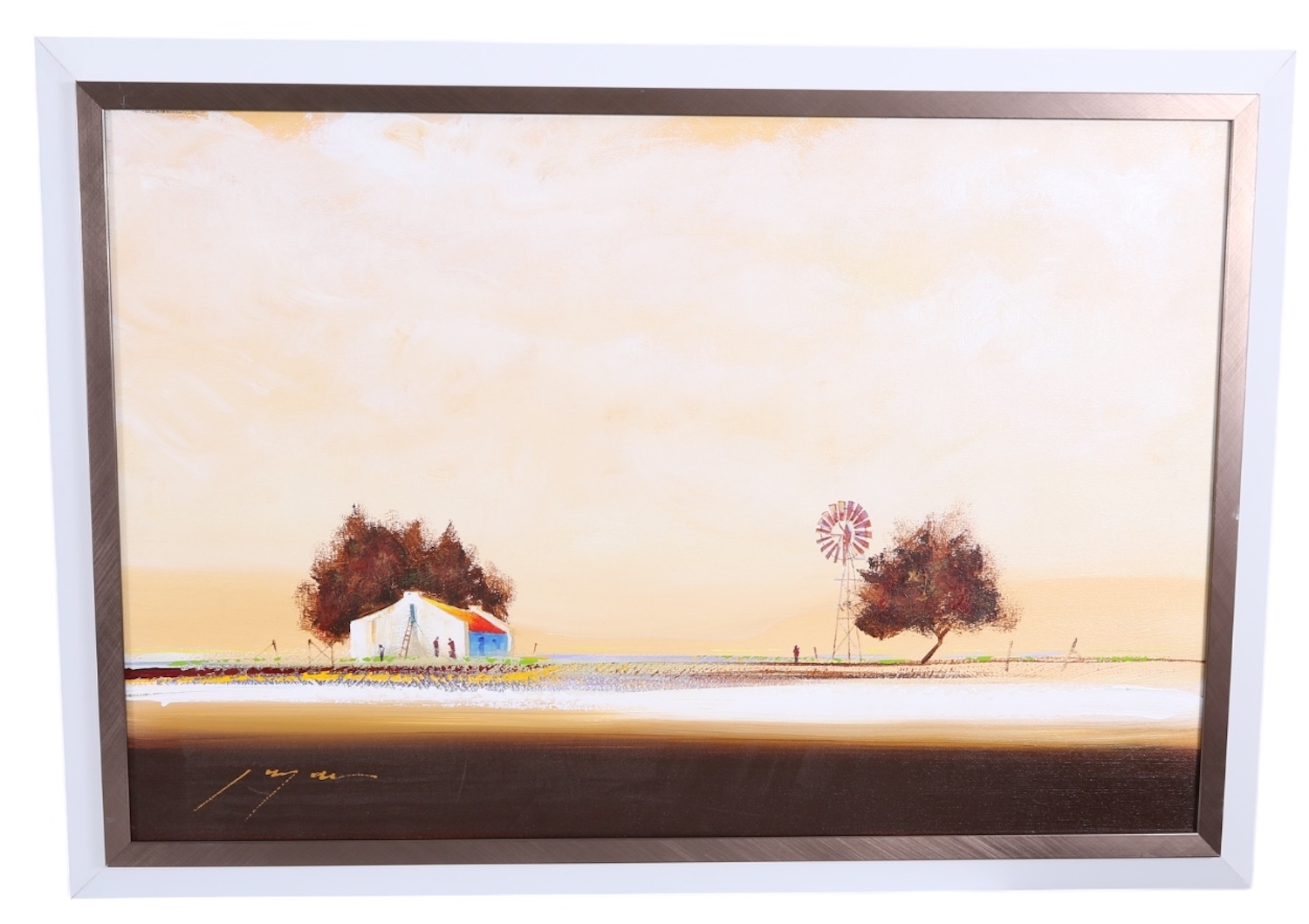 Jacques Krugel | FARM HOUSE WITH WINDMILL | MutualArt