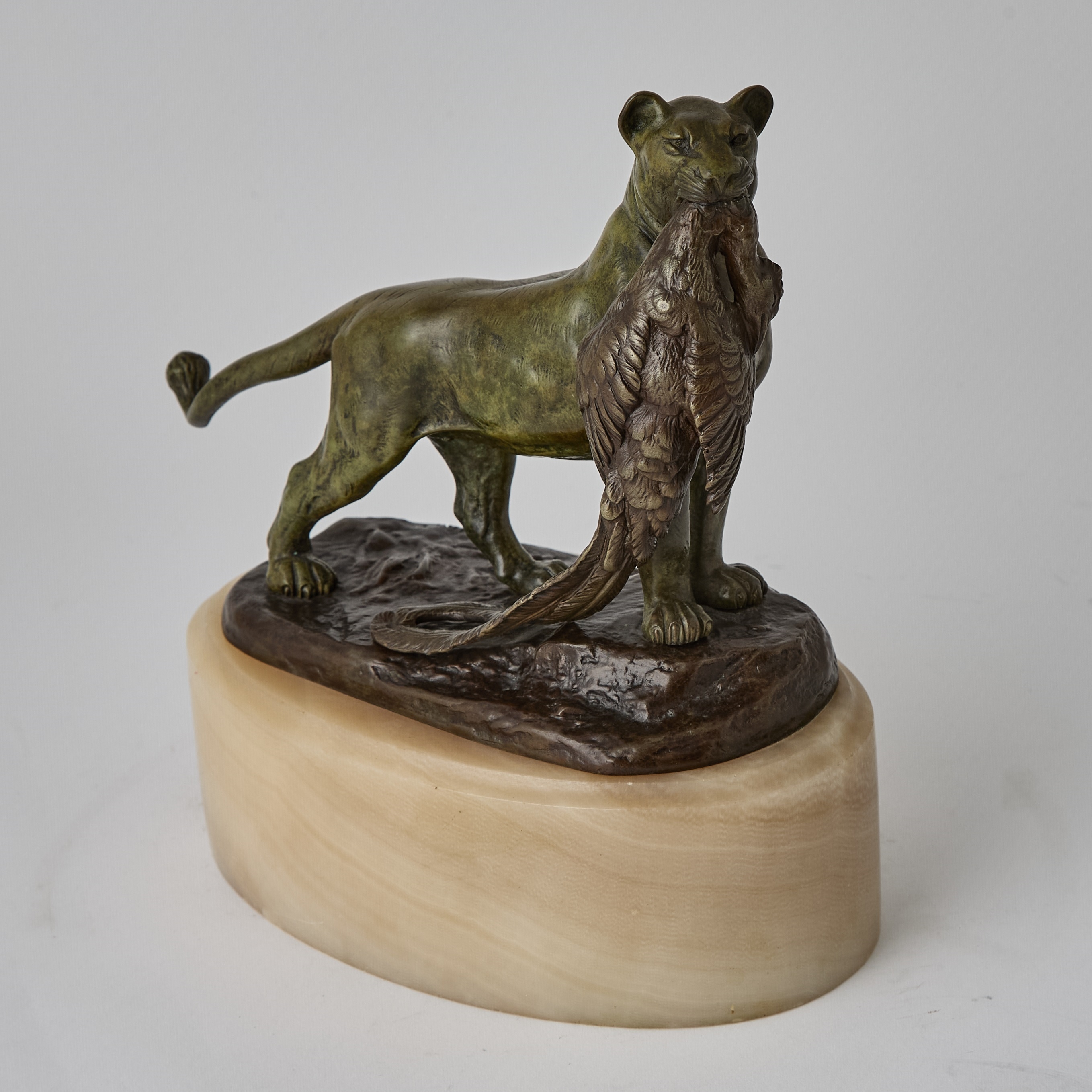 Auguste Nicholas Cain | French Patinated Bronze Sculpture of a Lioness ...