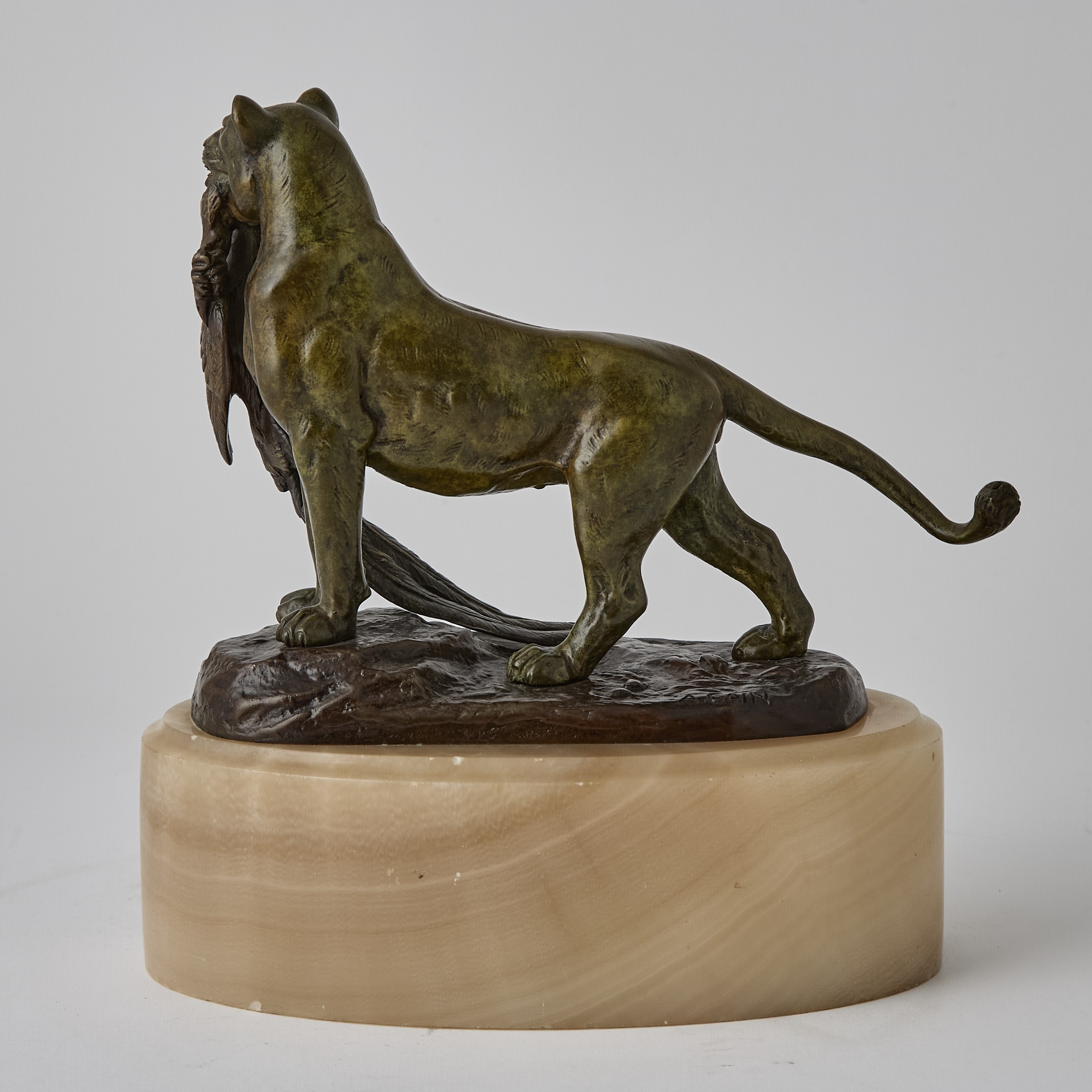 Auguste Nicholas Cain | French Patinated Bronze Sculpture of a Lioness ...