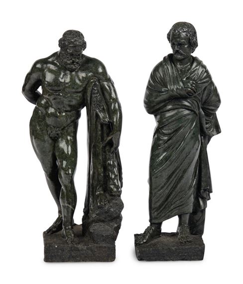 Italian School, 19th Century | Two Italian Carved Marble Figures of ...