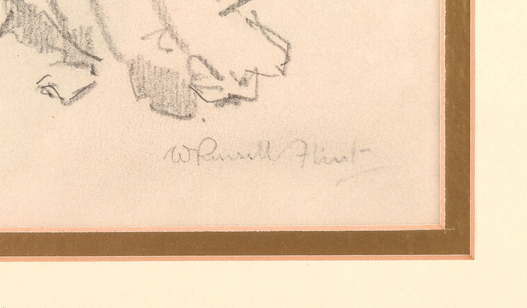 William Russell Flint | a pencil sketch of scantily clad female figure ...