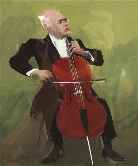 Frank Archer | a portrait of the cellist and composer Rostropovitch ...
