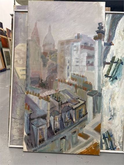 Marina Bardet | Set of six oils on canvas depicting various Parisian ...