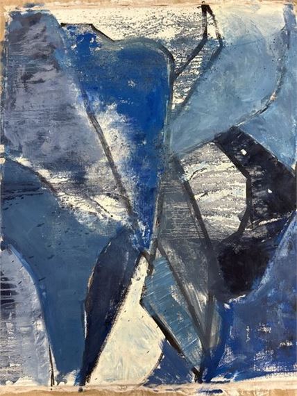 Marina Bardet | Geometric abstraction in blue | MutualArt
