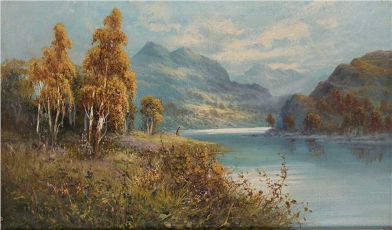 Frank Hider | A SUMMER EVENING IN THE HIGHLANDS AND A FISHING SCENE, A ...