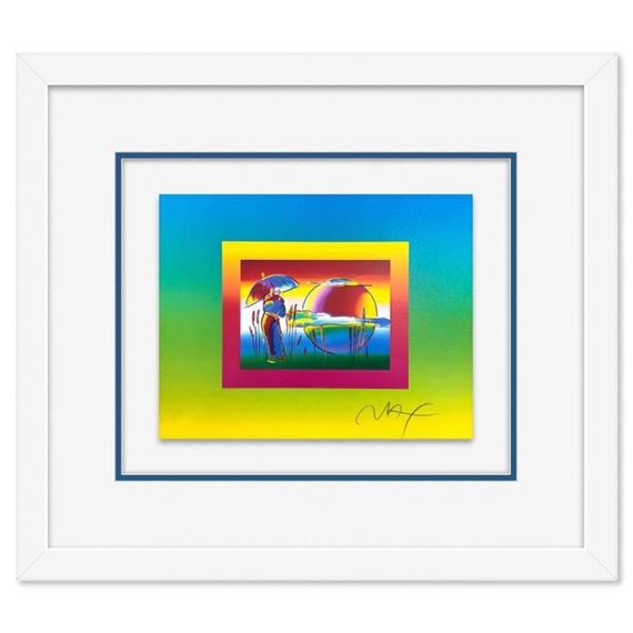 Peter Max | Rainbow Umbrella Man on Blends | MutualArt