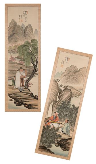 Japanese School | PAIR OF JAPANESE SCROLL PAINTINGS (Early 20th Century ...