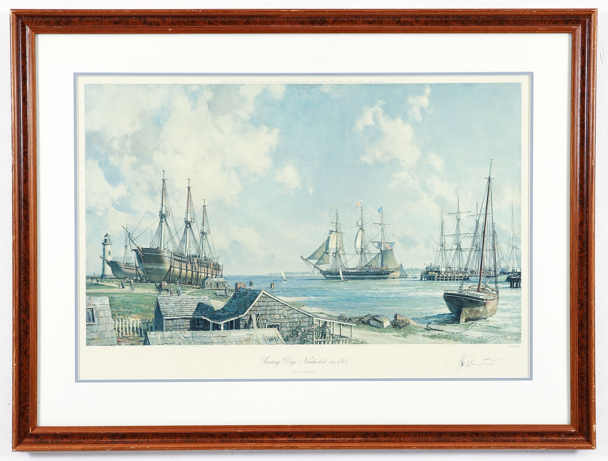 John Stobart | Sailing Day Nantucket in 1841 | MutualArt