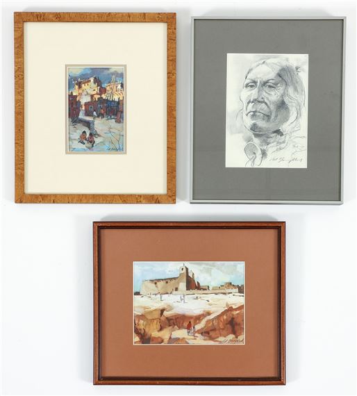 Nat H. Youngblood | Native American Watercolors, Drawing | MutualArt