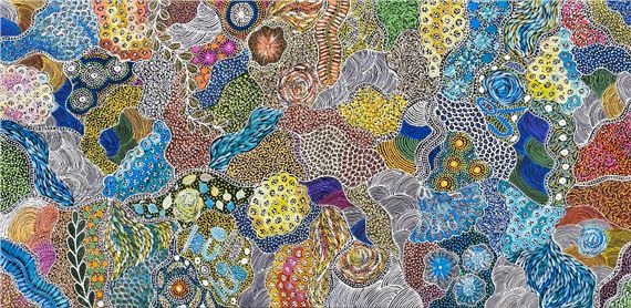 Janet Golder Kngwarreye | Bush Yam Dreaming (Major Work | MutualArt