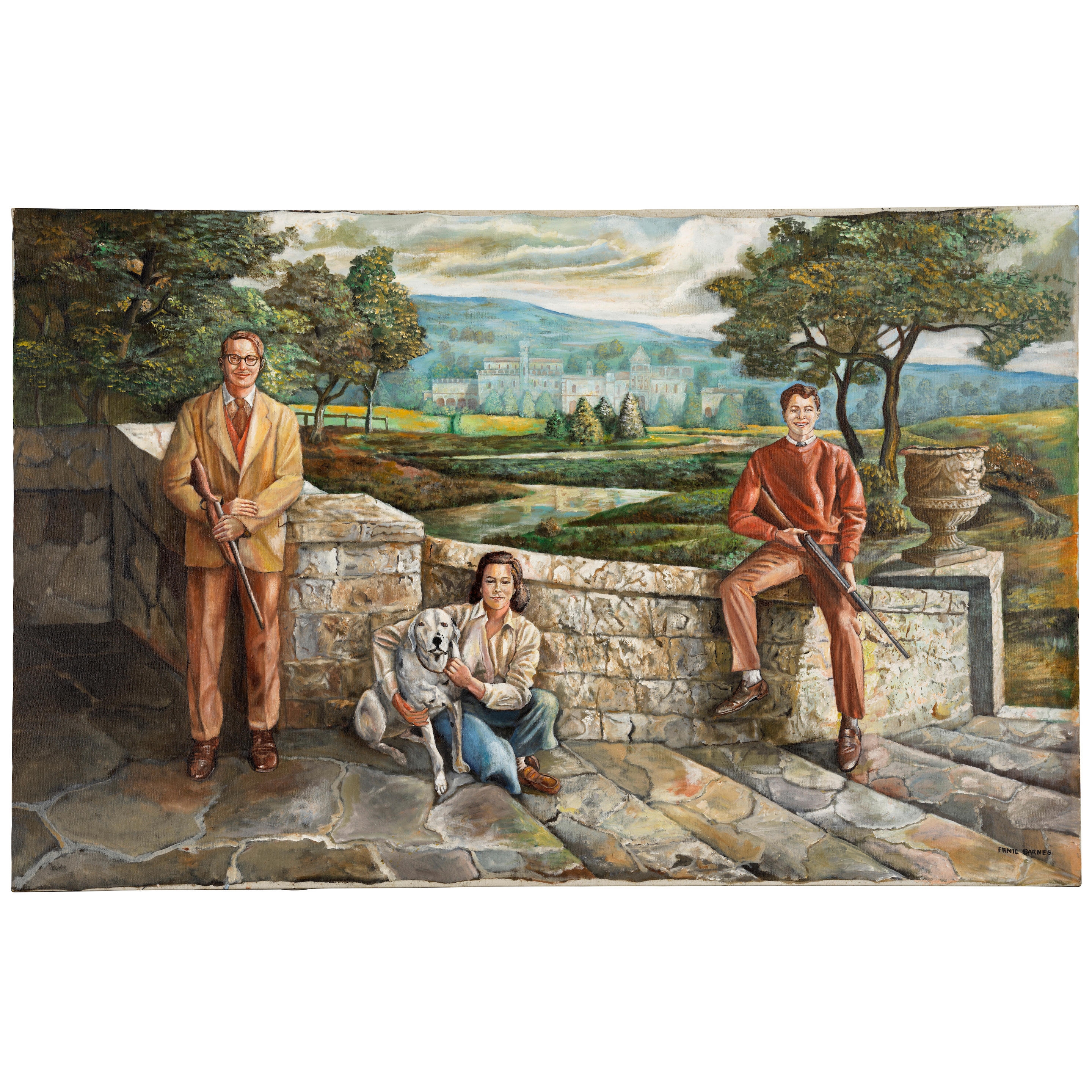 Ernie Barnes | Portrait of the Frankovich Children | MutualArt