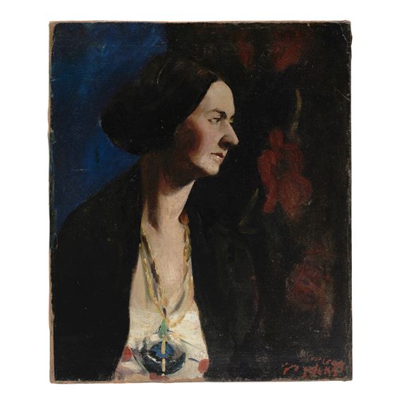 George Luks | Mercedes (Portrait of the Artist's Wife) | MutualArt