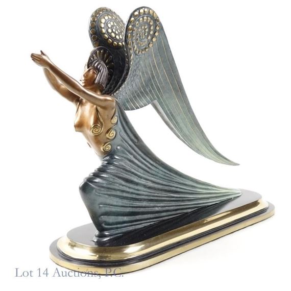 Erté | Erte's Angel - Bronze Statue (1984) | MutualArt