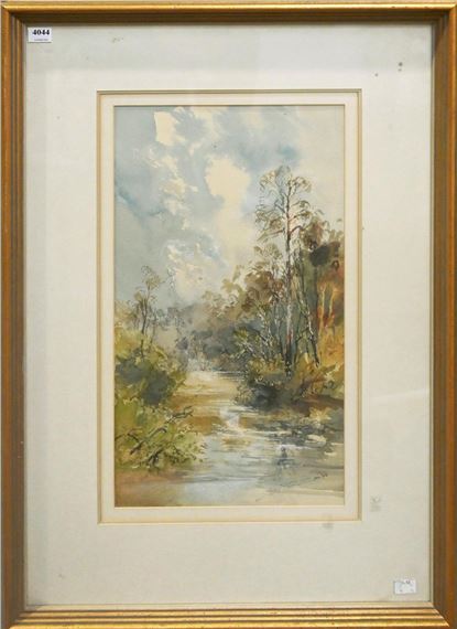 Reginald Cox | TREES ALONG THE RIVER (1985) | MutualArt