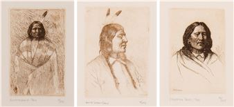 Joseph Henry Sharp | Autumnal Teepees | MutualArt