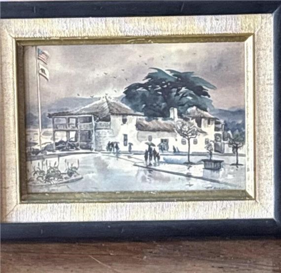 Arthur Riley | Vintage Arthur Riley watercolor print | MutualArt
