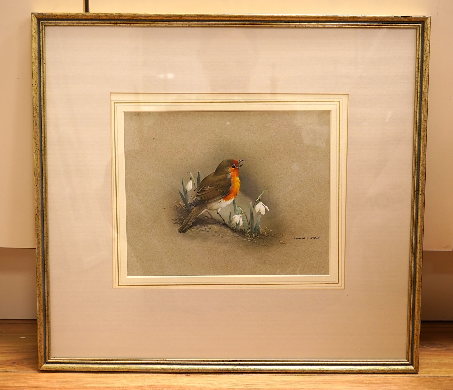 Raymond C. Watson | ‘Robin and Snowdrops’ | MutualArt