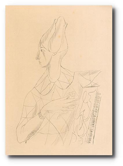František Tichý | Harlekýn s růží (1942) | MutualArt