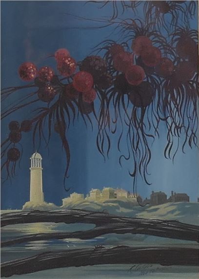 Richard Constable | Town with Lighthouse (1986) | MutualArt