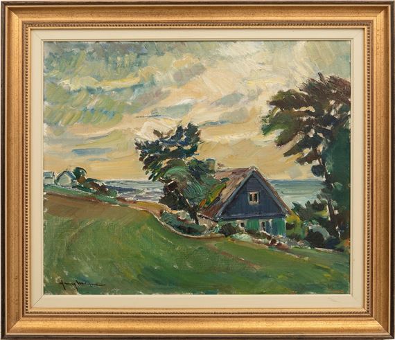 Henry Mayne | Blue House by the Sea | MutualArt