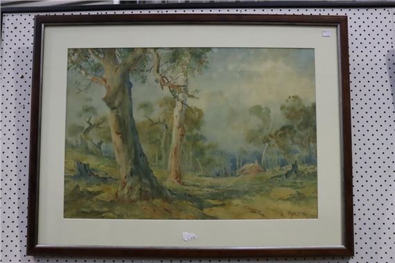 H. Martin | Bush landscape with shack | MutualArt