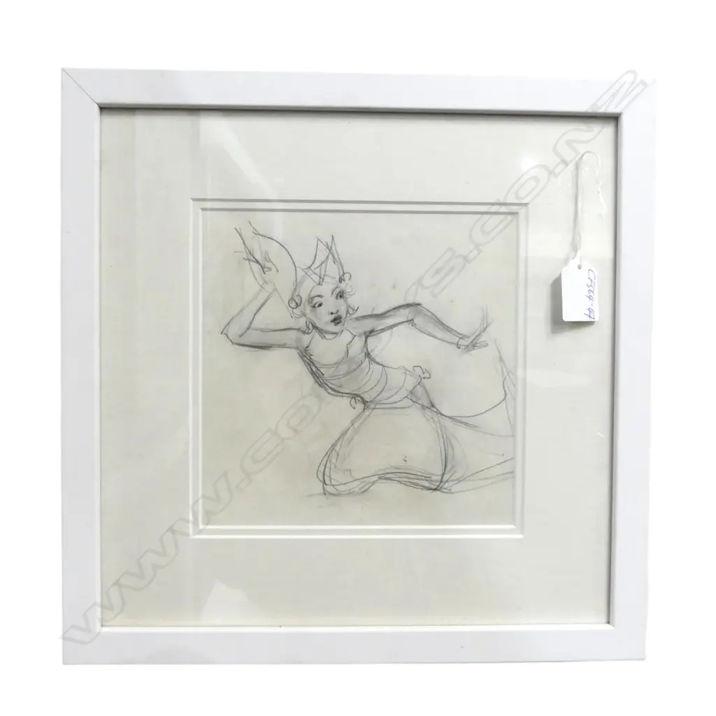 Theo Schoon | Theo Schoon pencil drawing untitled Thai Dancer 180 x ...