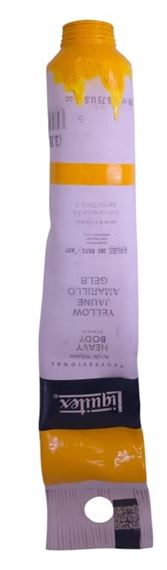 Ray Gross | RAY GROSS YELLOW LIQUITEX PAINT TUBE SCULPTURE 42 | MutualArt