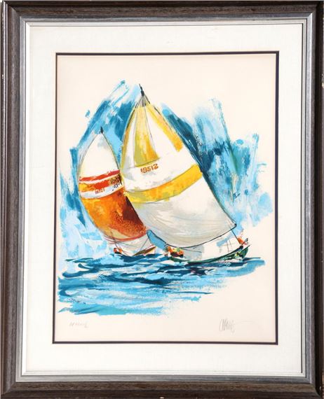 Wayland Moore | Two Sailboats (Circa 1977) | MutualArt