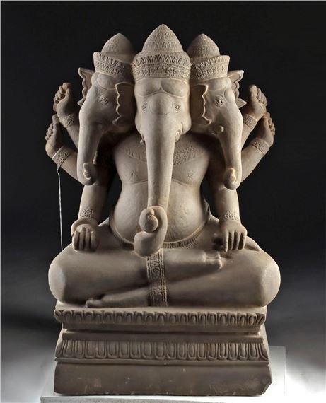 Thai School, 20th Century | A rare form of Ganesha known as Trimukha ...