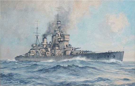 Oscar Parkes | HMS Howe; HMS Anson; HMS Phoebe a set of three, each ...