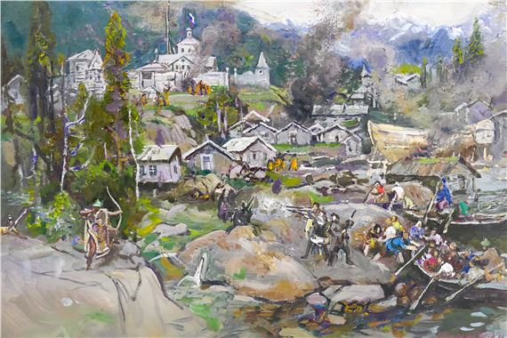 German Nexnaikin | Destruction of the Fort in Sitka (1991) | MutualArt