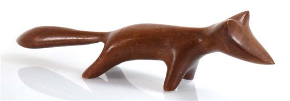 John Fox | a teak sculpture modelled as a stylised fox | MutualArt