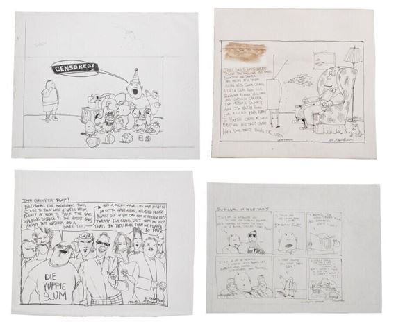 Michael Paraskevas | Four Social Critque Comics (1989 - 1990) | MutualArt