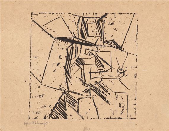 Lyonel Feininger | Der Raucher (1918) | MutualArt