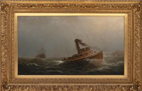 Wesley E. Webber | Tugboat towing a stranded vessel | MutualArt