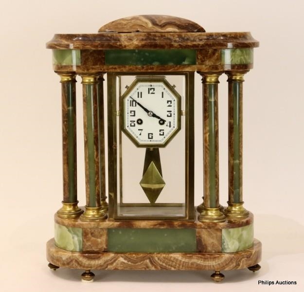 Japy Frères | A FRENCH TWO-TONE ONYX MANTEL CLOCK (Circa 1900) | MutualArt