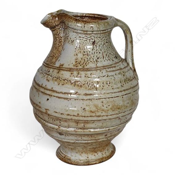 Peter Alger | Peter Alger large hand worked stoneware pitcher | MutualArt