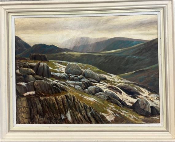 Victor Bramley | Wet Day on Mores Trod (Cumbria (1987) | MutualArt