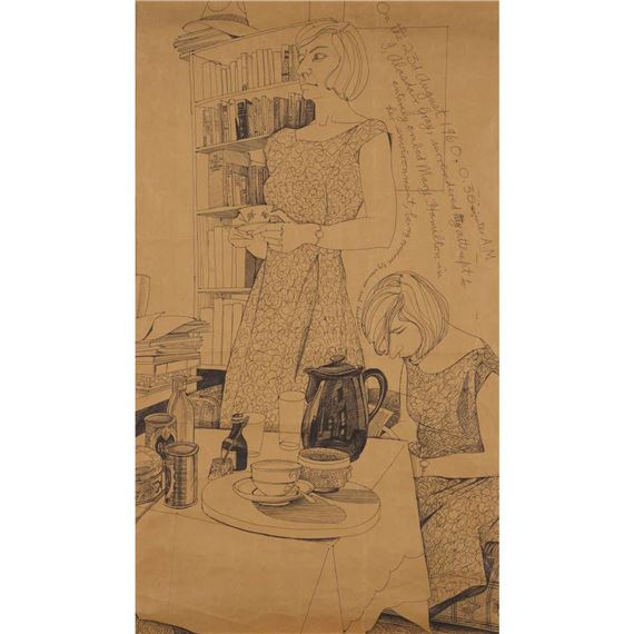 Alasdair Gray | TWO VIEWS OF MARY BLISS (1960) | MutualArt