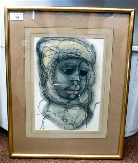 Ben Macala | a head and shoulders study, a young woman | MutualArt