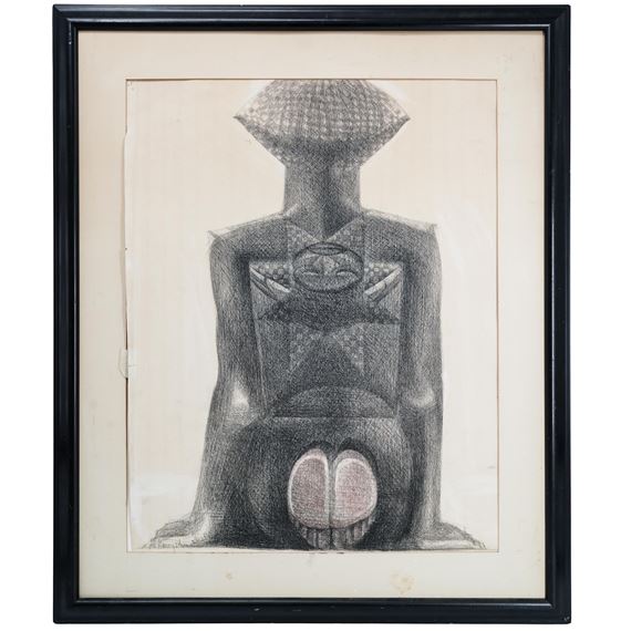 Harvey Johnson | Abstract human figure resembling an African totem ...