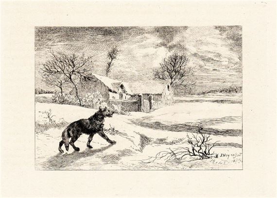 Jules Jacques Veyrassat | Wolves I (1871) | MutualArt