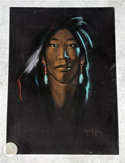 Gerda Christoffersen | Pastel Indian Drawing | MutualArt