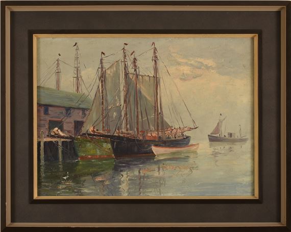 Raymond Carter | BOATS IN THE HARBOR | MutualArt