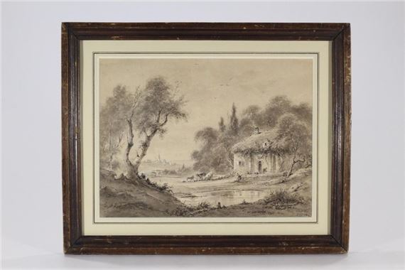 Jules Defer | Farm at the edge of the village (1891) | MutualArt