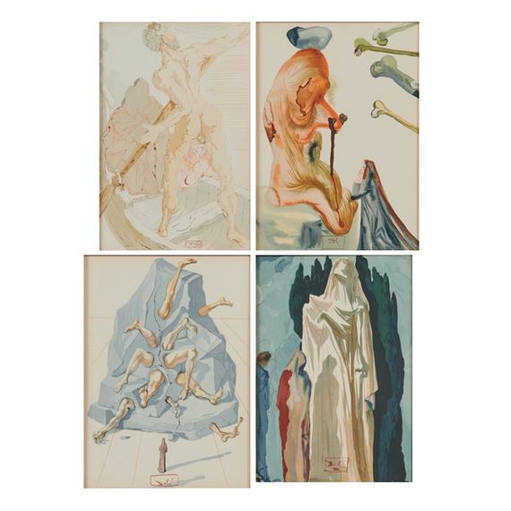 Dalí Salvador | Four wood engravings from Divine Comedy | Compare ...