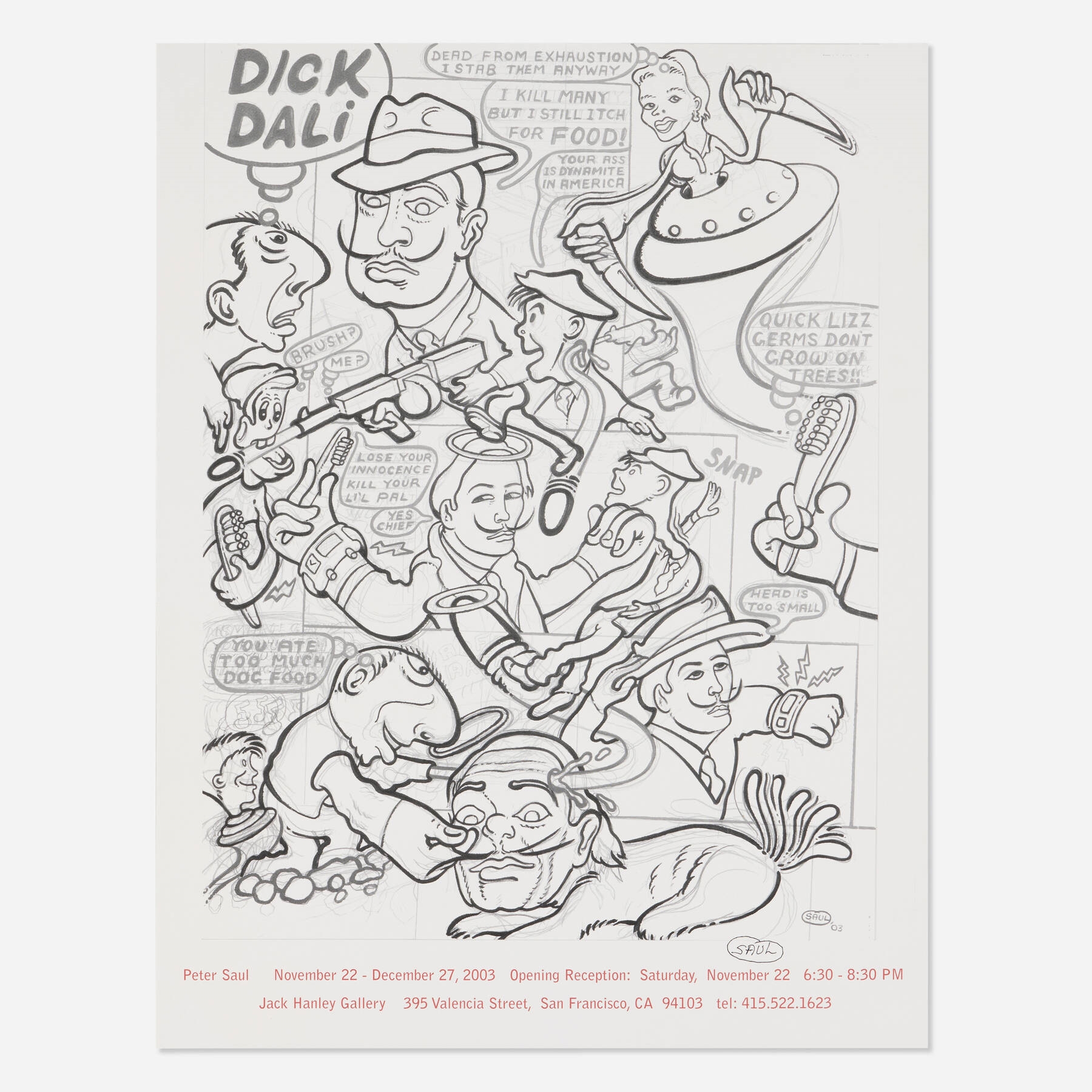 Peter Saul | Jack Hanley exhibition poster (2023) | MutualArt