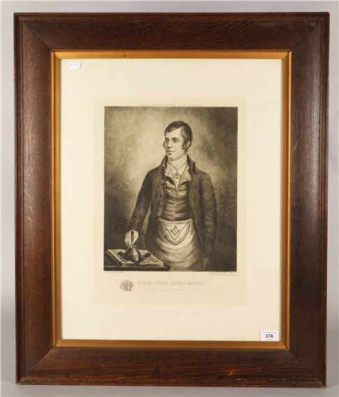 Charles Ewart | Masonic etching of Robert Burns | MutualArt