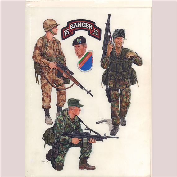 Ronald B. Volstad | Ron Volstad Original Gouache on Board, U.S. Army ...