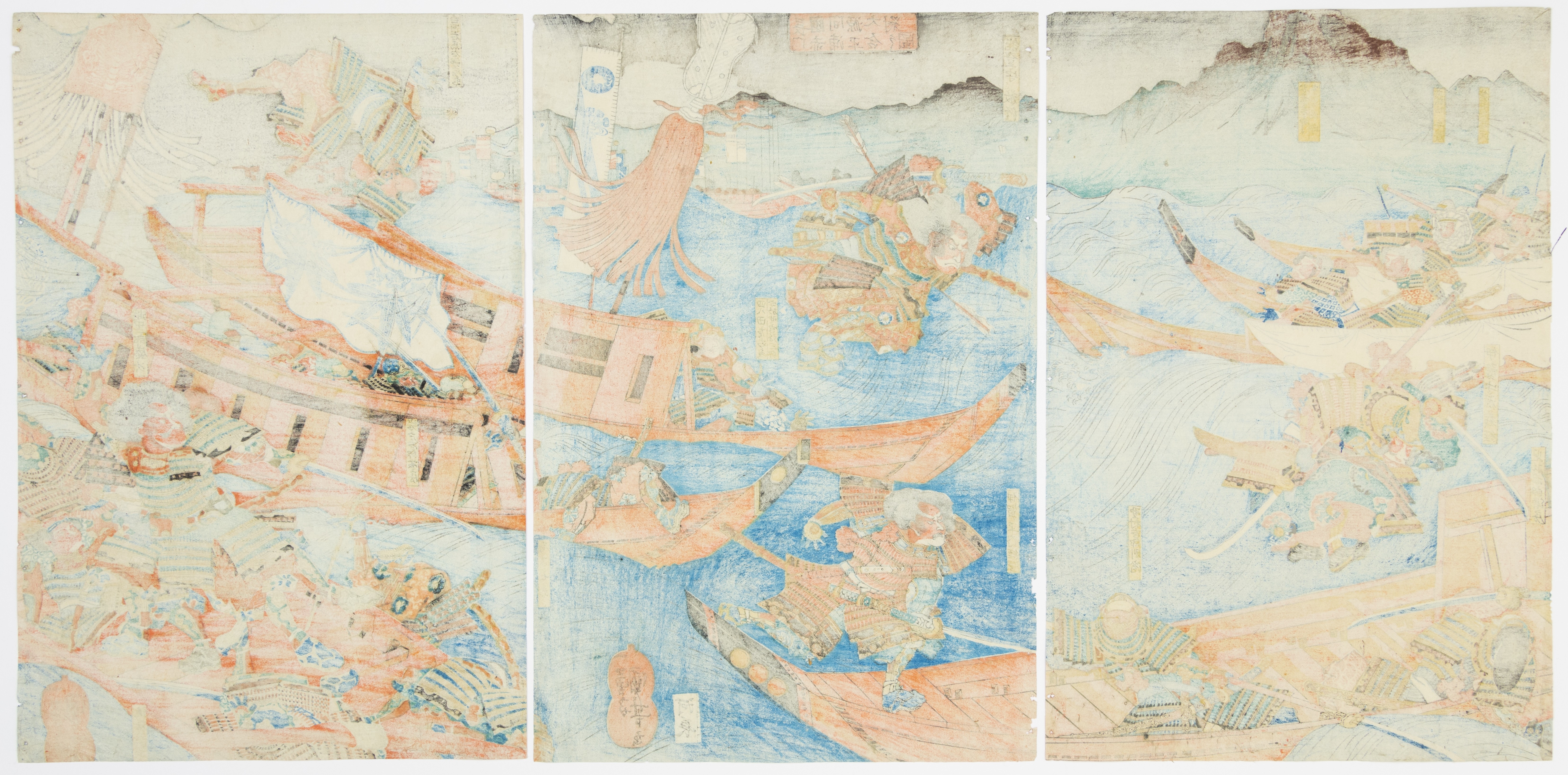 Utagawa Kuniyoshi | Genpei War, the Battle of Dannoura (1844 - 1852 ...